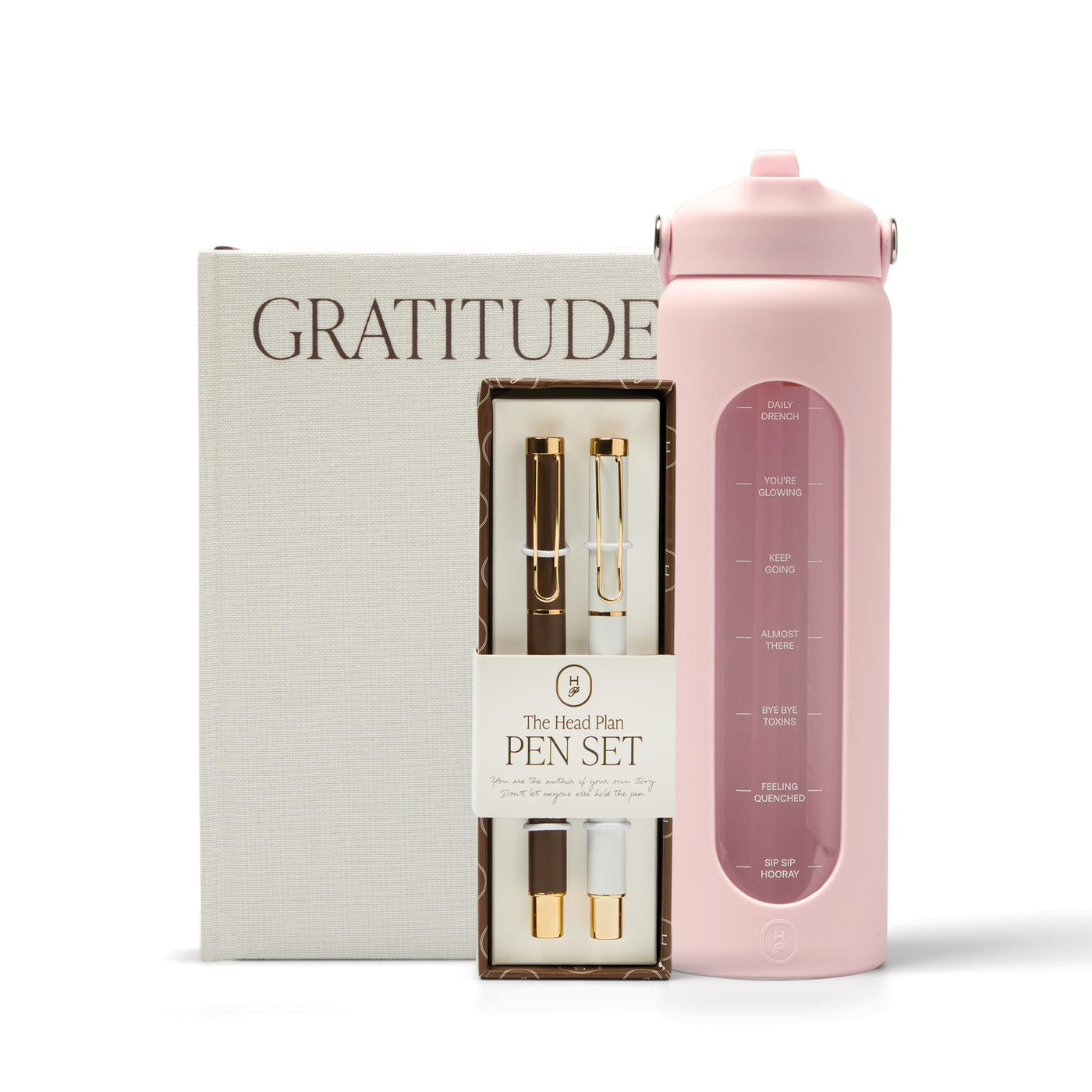 The Gratitude Everyday Bundle | Journal, Water Bottle & Pens